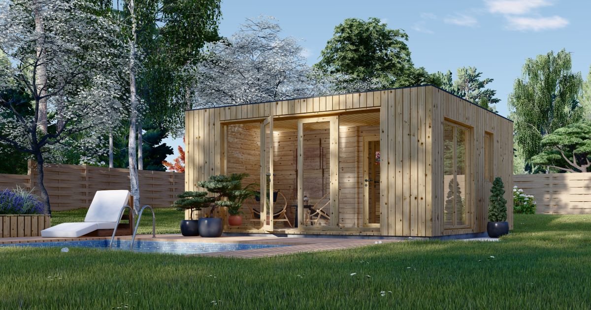 Gartensauna mit Vorraum: die Außensauna für extra Komfort